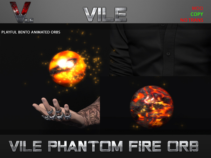Second Life Marketplace - [Vile] - Phantom Fire Orb v3 Box